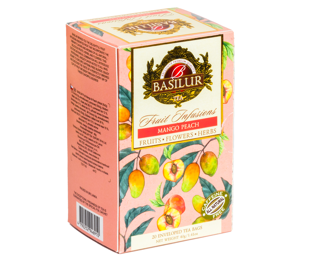 Fruit Infusions - Mango Peach - 20 Enveloped Tea Bags – Basilur Tea ...